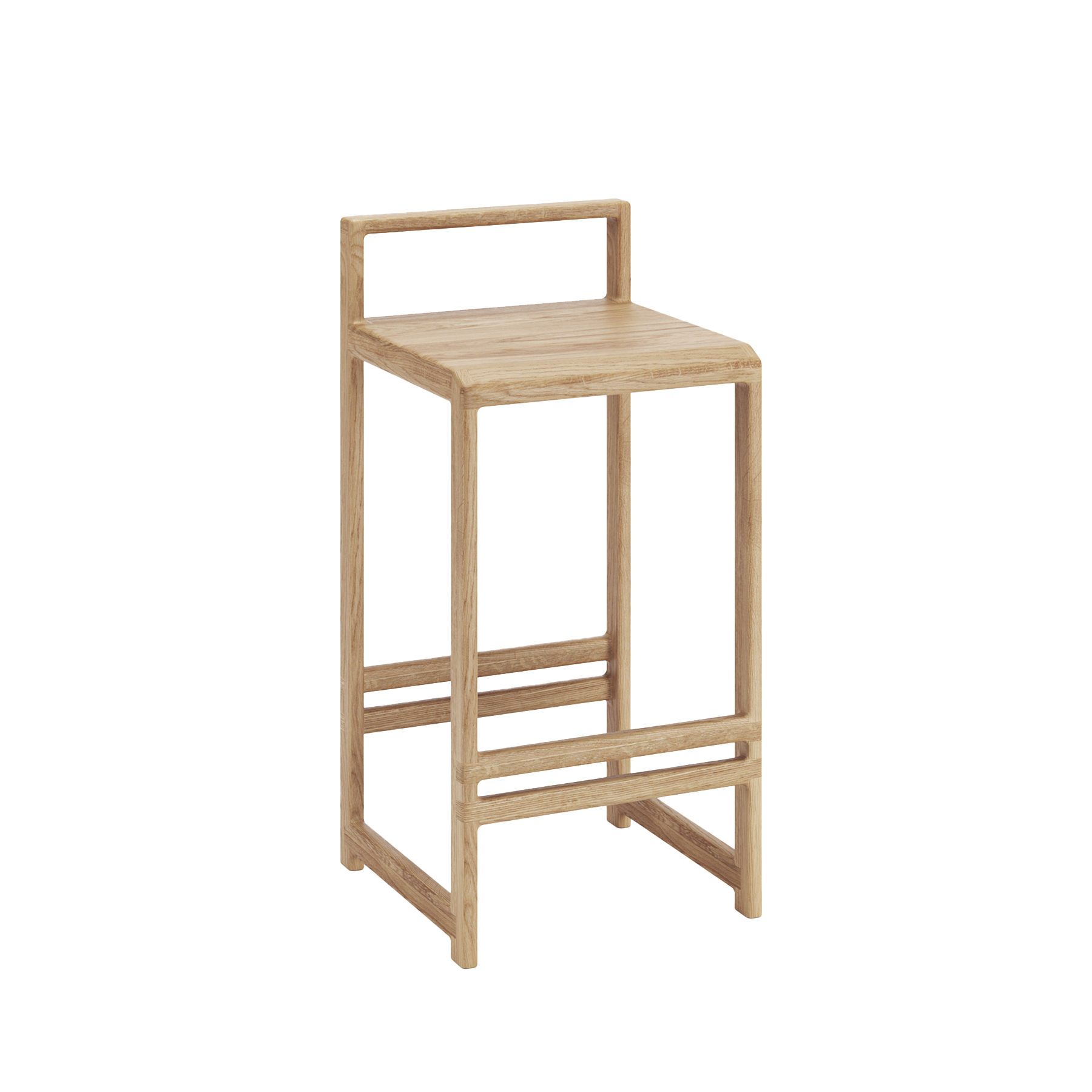 Ebba Bar Stool – Natural Oak, FSC-Certified & Handmade | by Crea