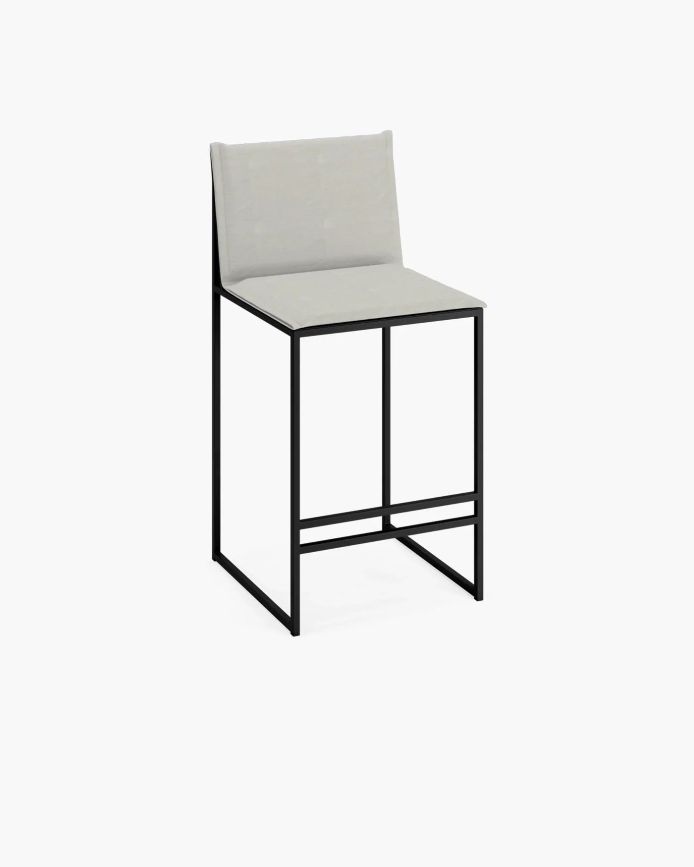 Philip Outdoor Bar Stool – Black Frame & Marble Fabric | by Crea